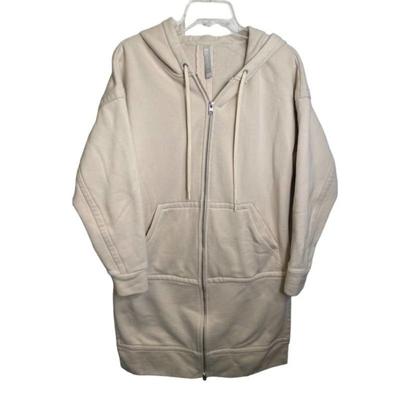 Athleta | Jackets & Coats | Athleta Long Length 2 Way Zip Front Hoodie ...